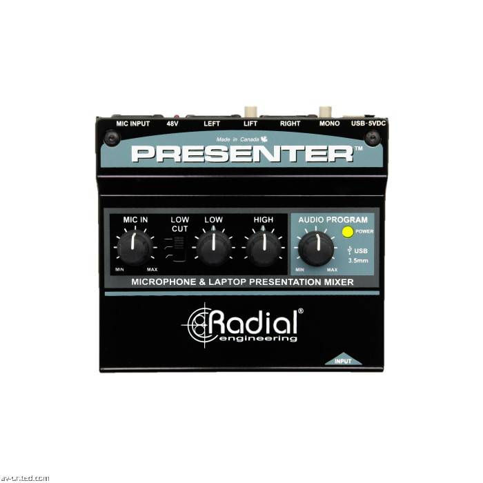 Radial Engineering Presenter Audio Presentation Mixer