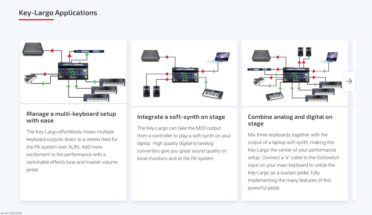 Radial Engineering Key-Largo Keyboard Mixer