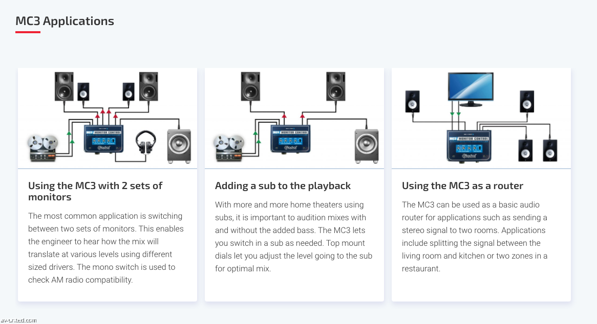 Radial Engineering MC3 Monitor Controller