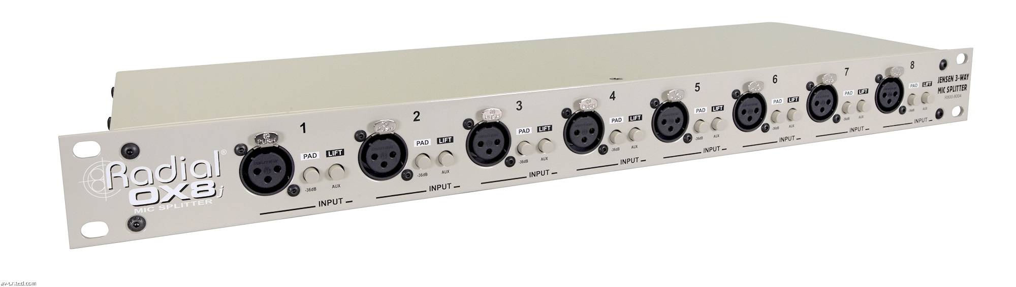 Radial Engineering OX8j 8-channel Microphone Splitter