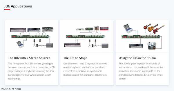 Radial Engineering JD6 Six-Channel Rackmount DI
