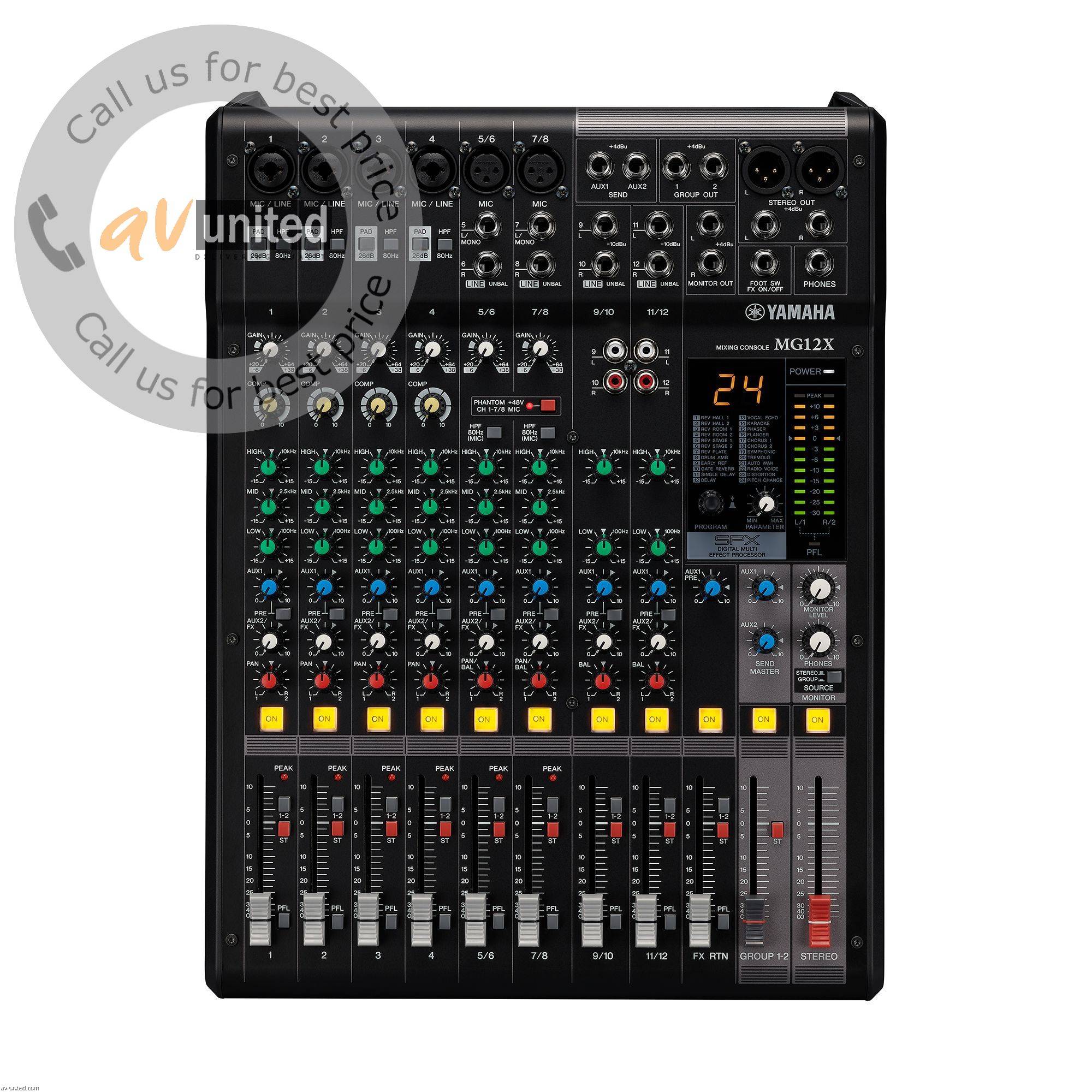 Yamaha MG Series MG12X Analog 12-Channel Mixing Console