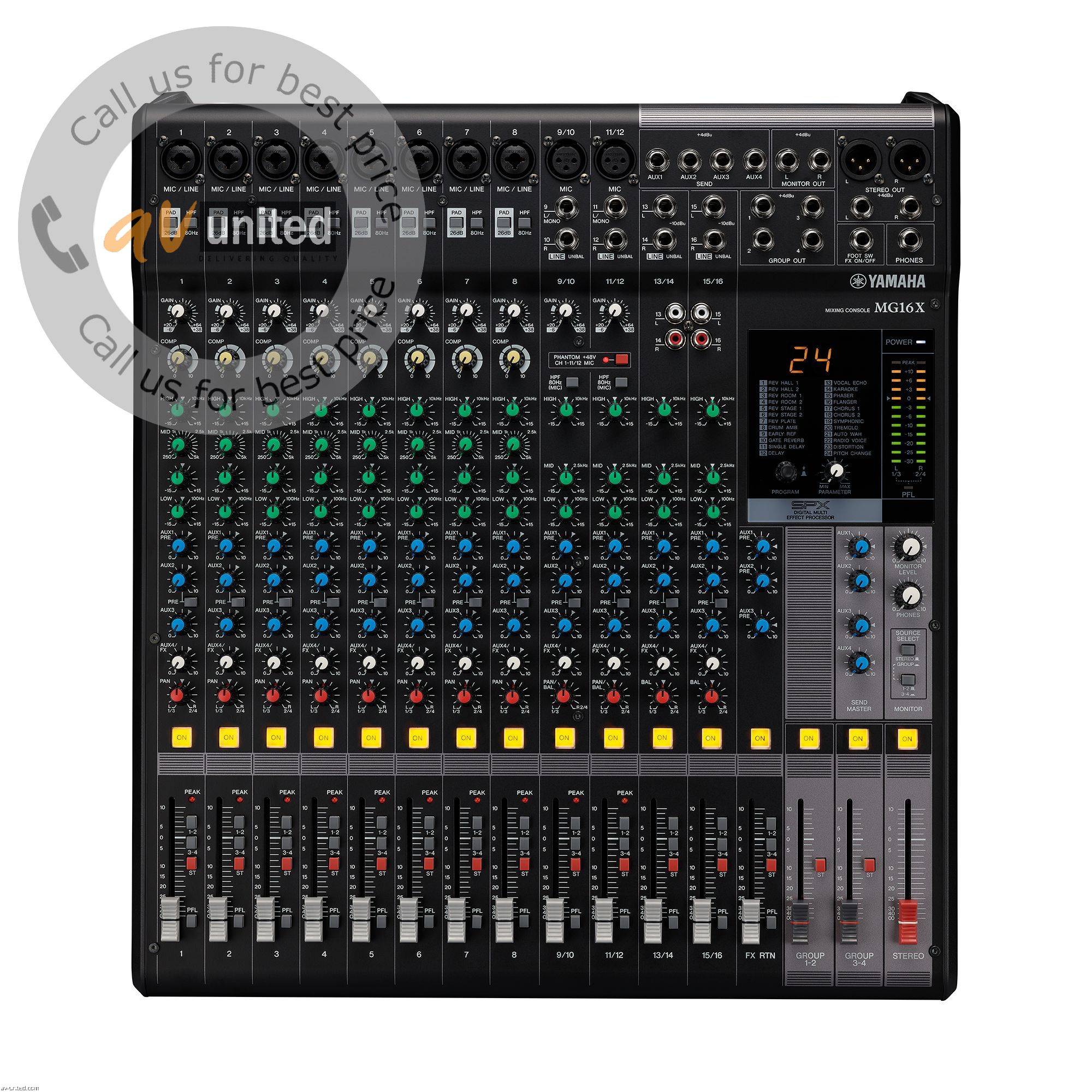 Yamaha MG Series MG16X Mixing Console 16-Channel Analog