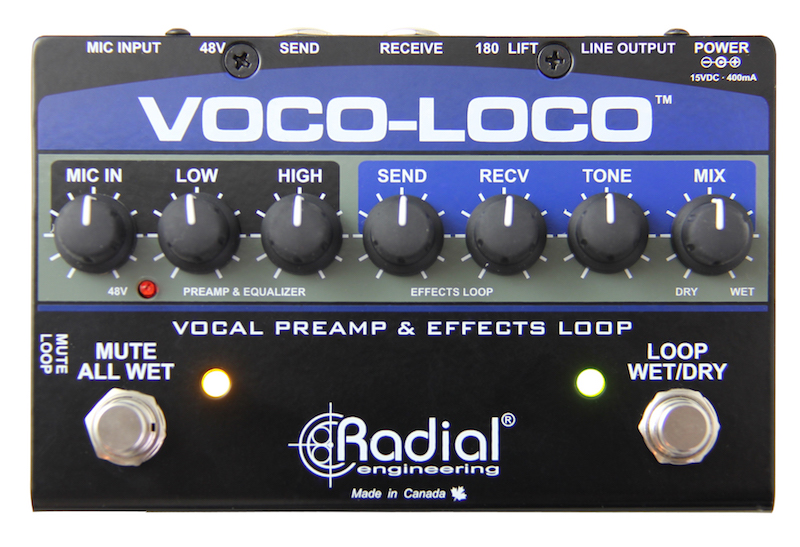 Radial Engineering Voco-Loco Vocal Preamp & Effects Loop Switcher for ...